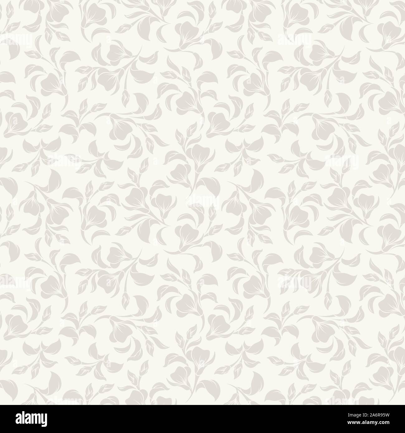 Vector seamless beige floral pattern Stock Vector Image & Art - Alamy