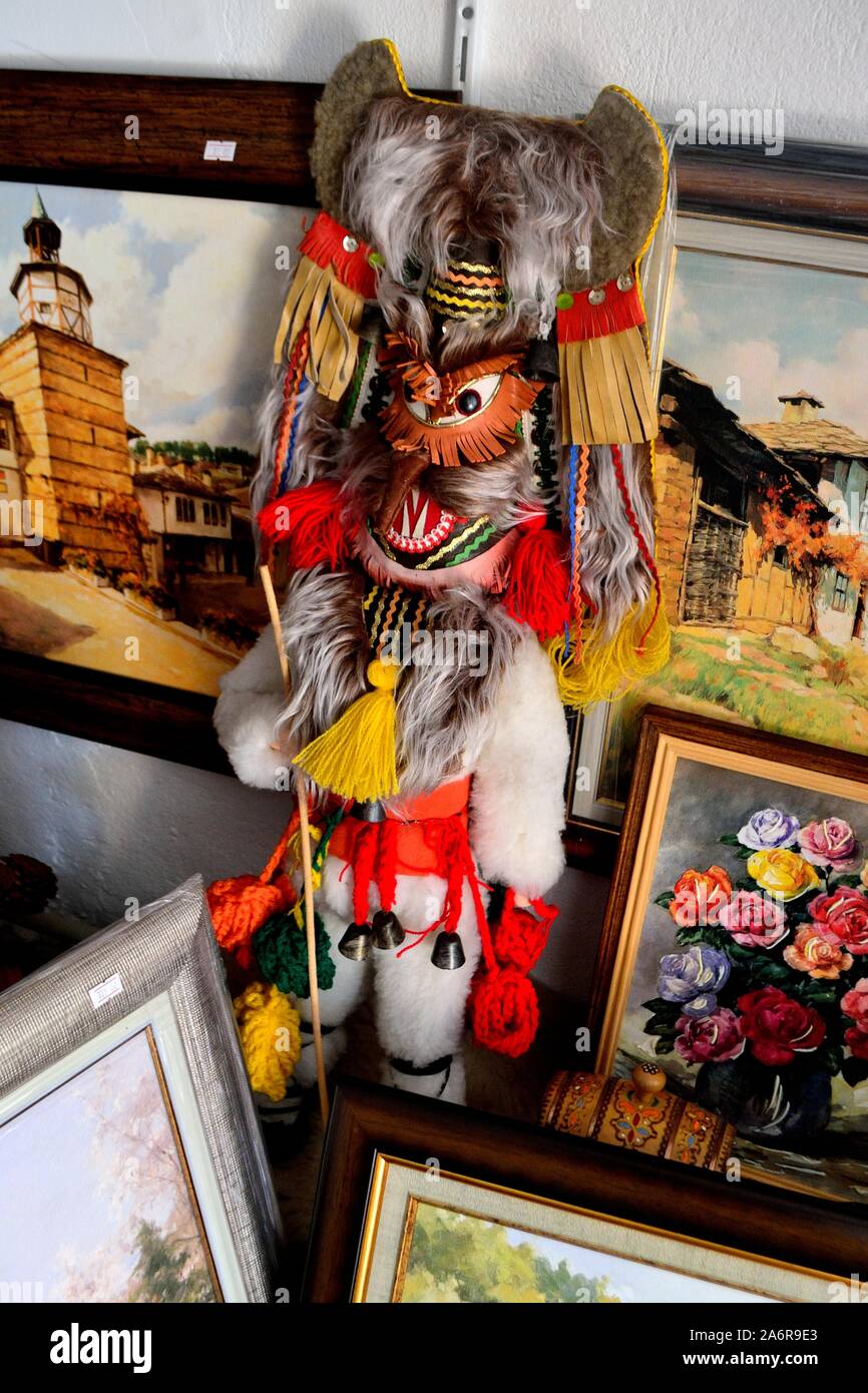 SellingTypical mask in TRYAVNA -Balkans - BULGARIA Stock Photo - Alamy