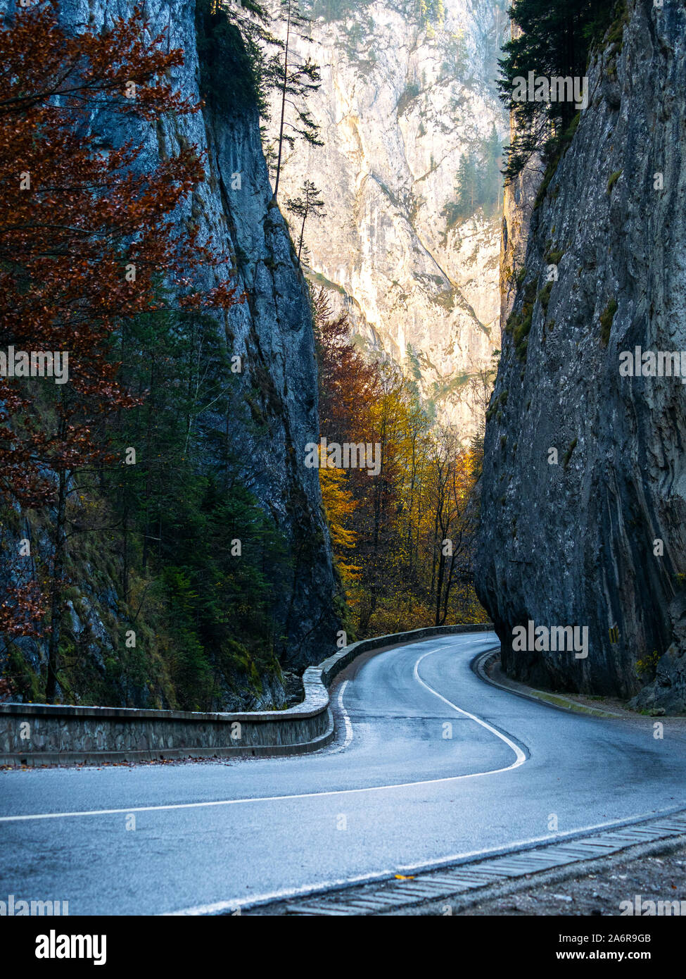 Cheile Bicaz in autumn seasonal, located in Romania Stock Photo - Alamy