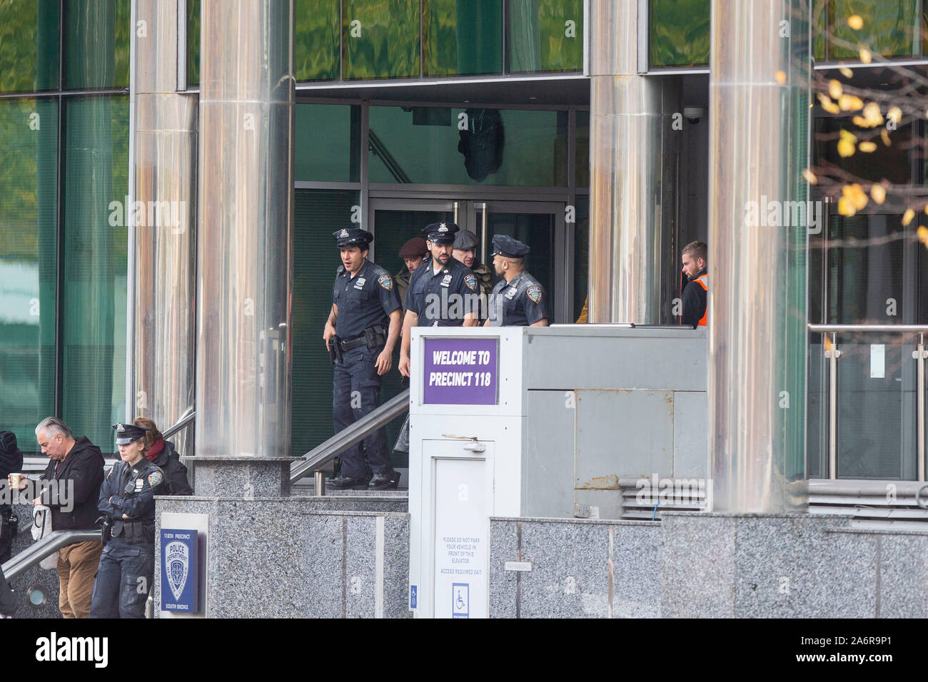 Cardiff, Wales, UK, October 28th 2019. New York Police officer actors ...