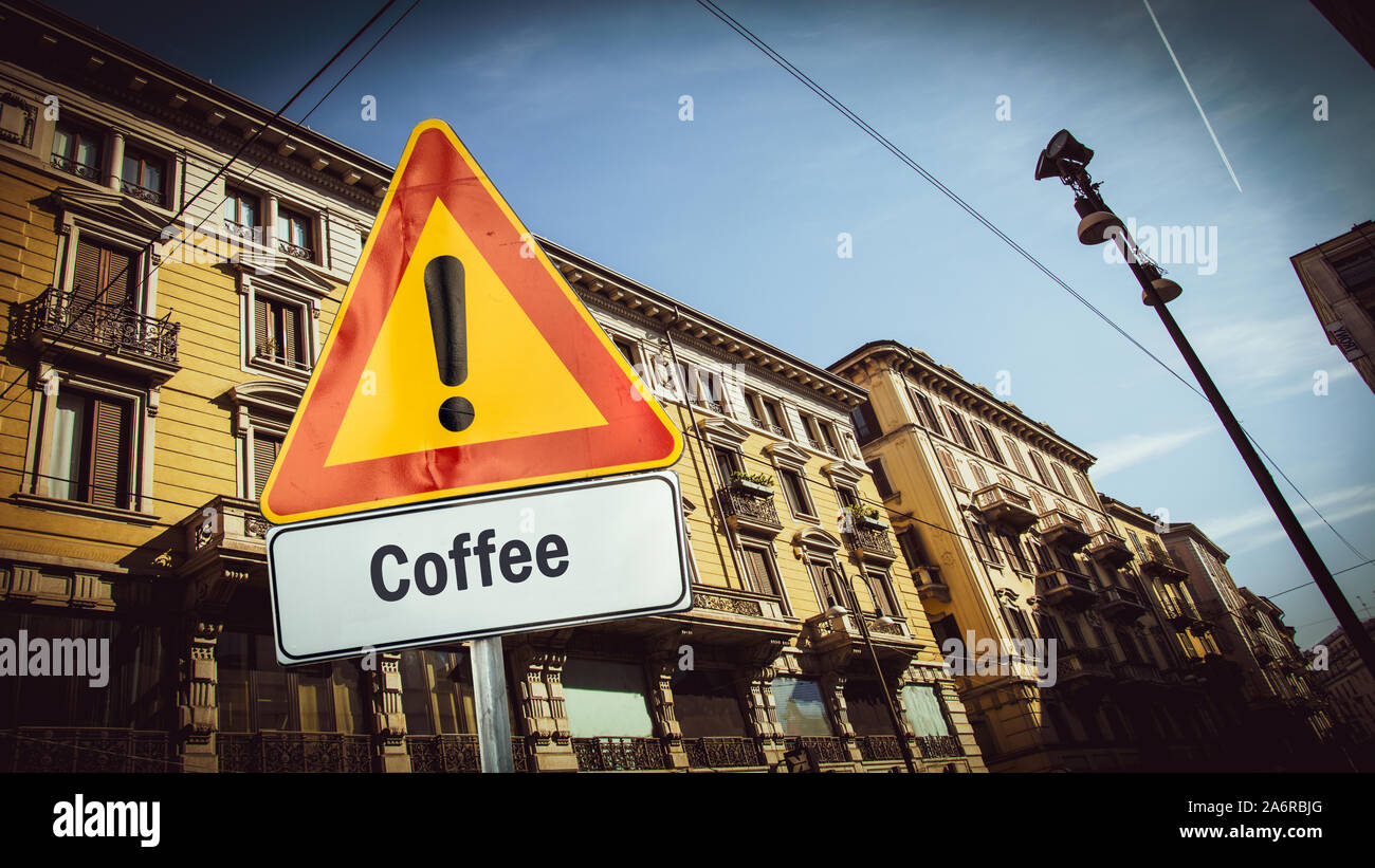 Street Sign the Direction Way to Coffee Stock Photo - Alamy