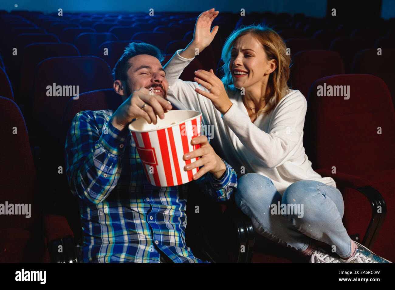Women watching a film alone hi-res stock photography and images - Alamy