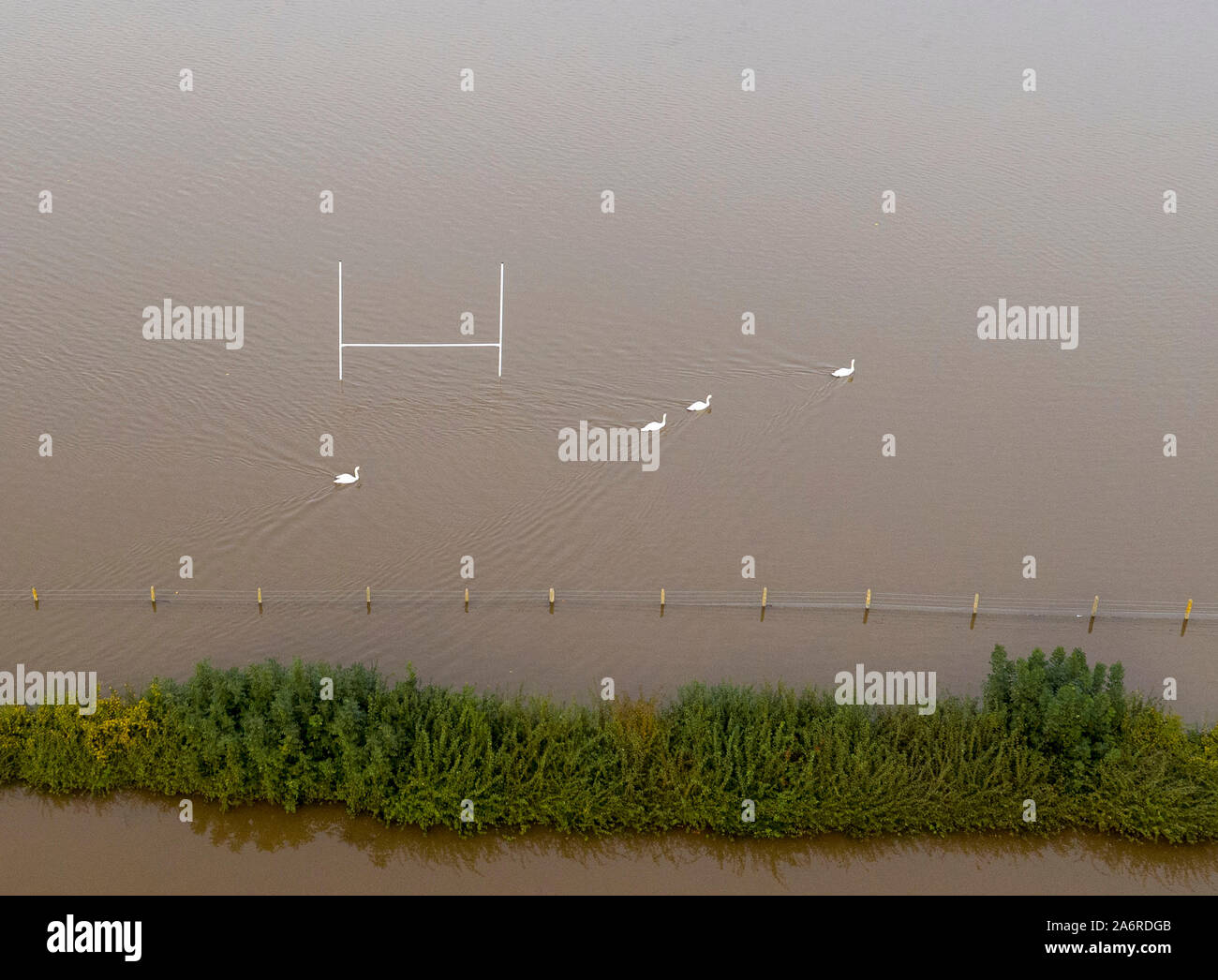 Aerial view of flooding in worcester hi-res stock photography and ...