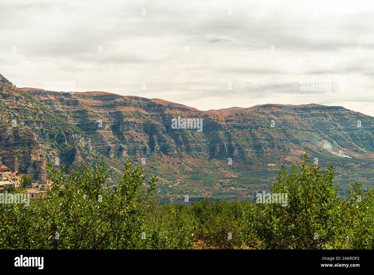 High mountain landscape in Lebanon at summer. The image captured from ...