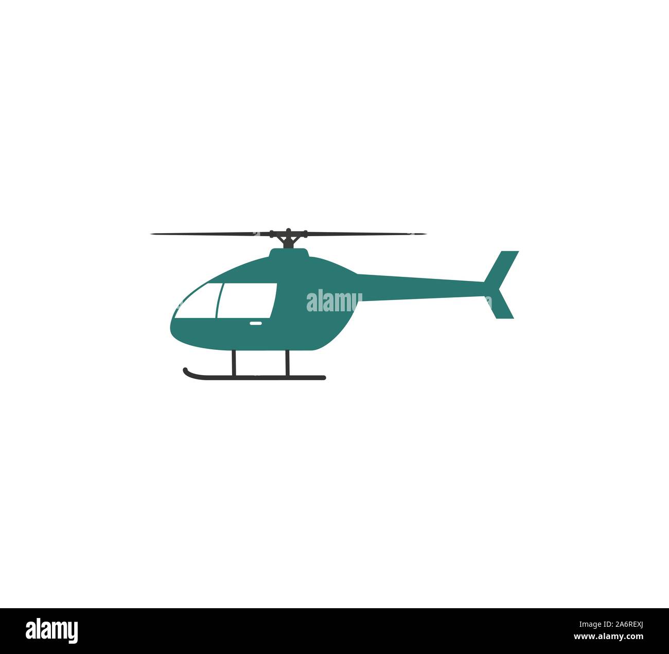 Helicopter, chopper icon. Vector illustration, flat design Stock Vector ...