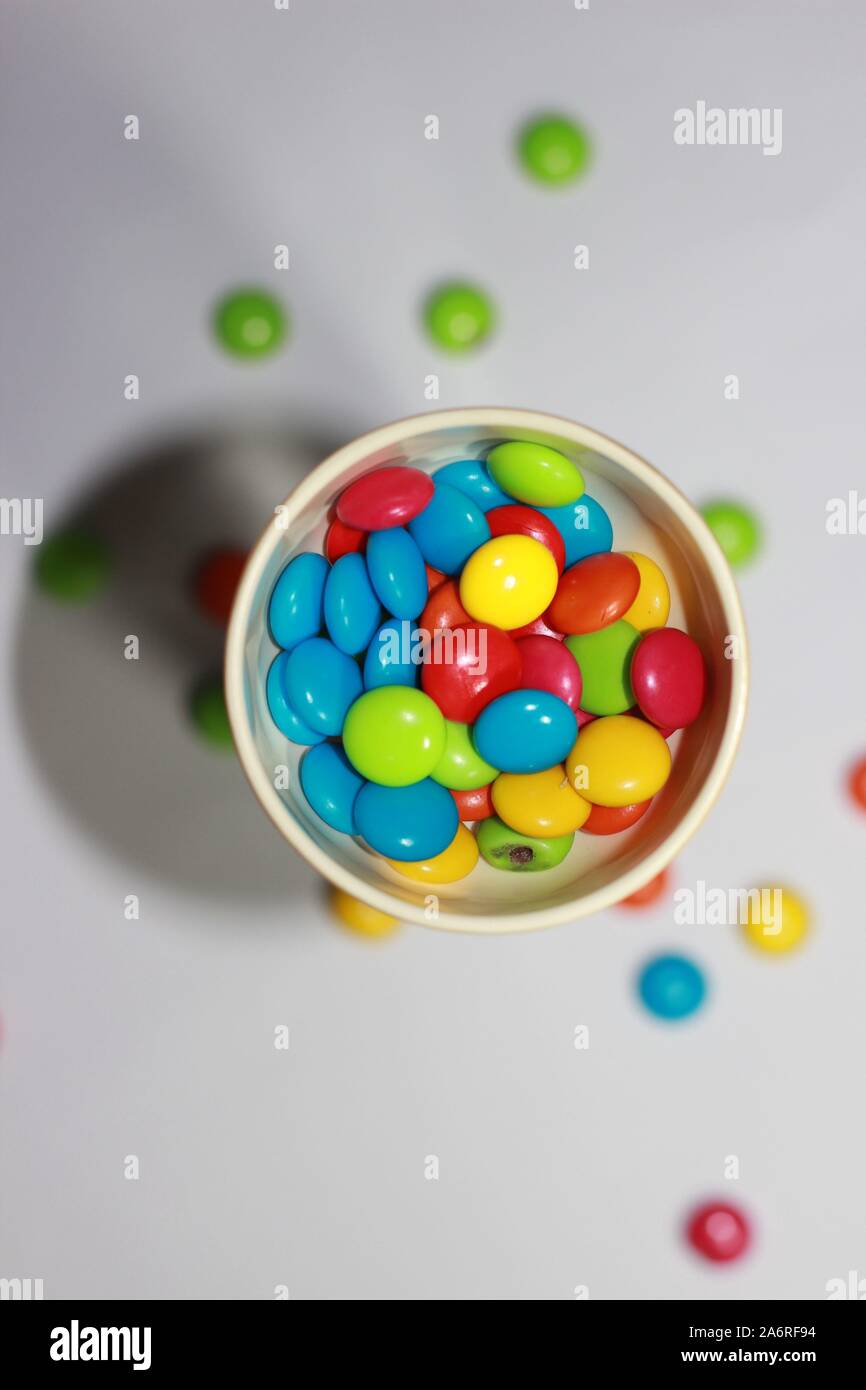 King Bite Chocolate Gems Candy Stock Photo - Alamy