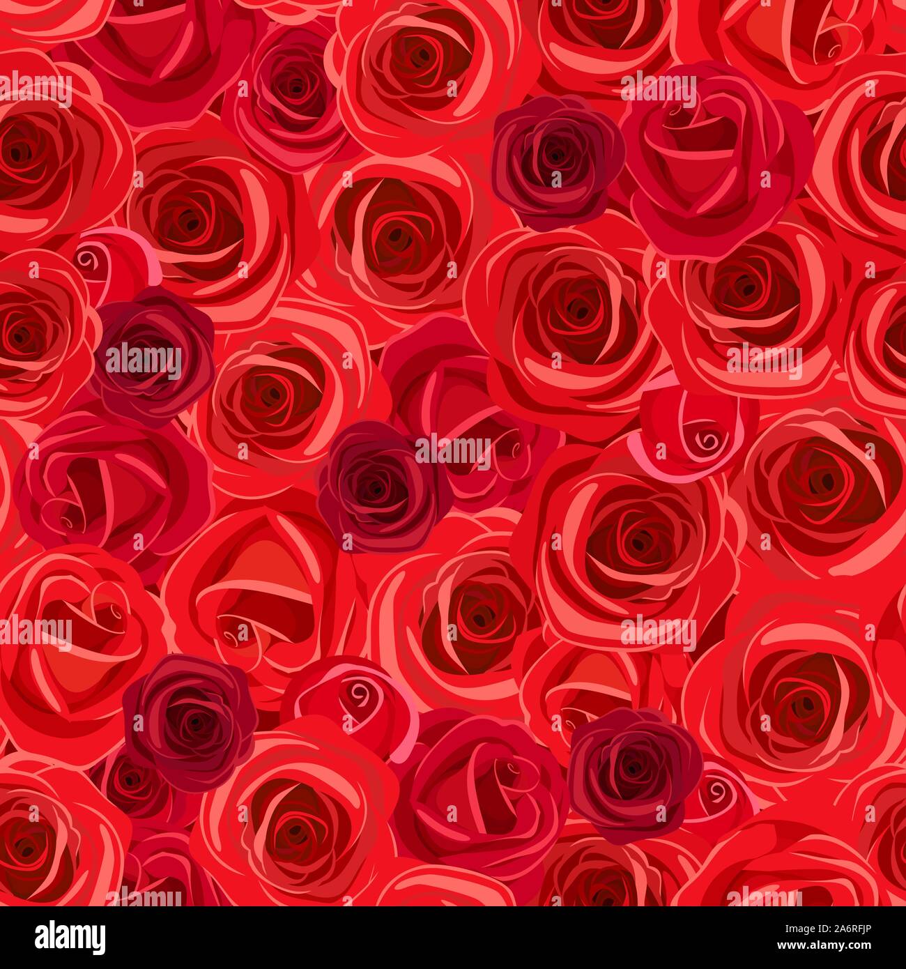 Vector seamless background with red roses Stock Vector Image & Art - Alamy