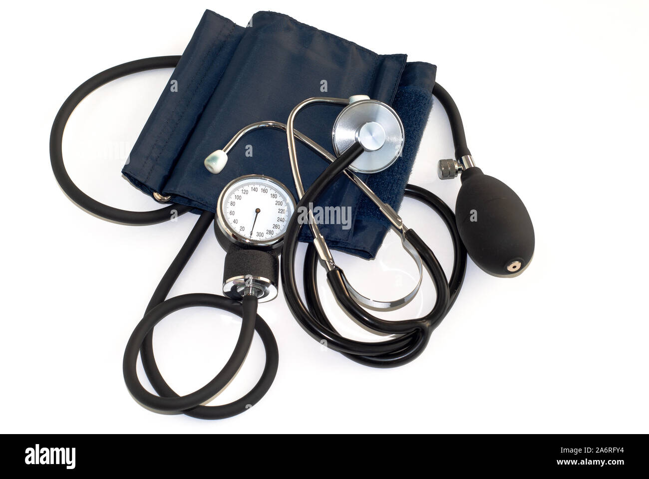Photograph of a doctor's stethoscope and sphygmomanometer Stock Photo ...