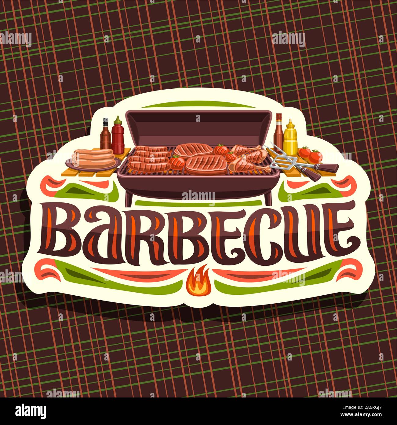 Bbq sauce label Stock Vector Images - Alamy