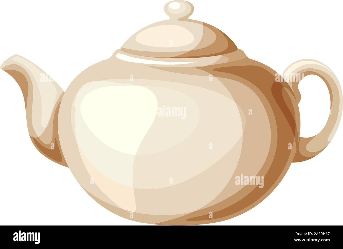 Vector porcelain teapot isolated on a white background Stock Vector ...