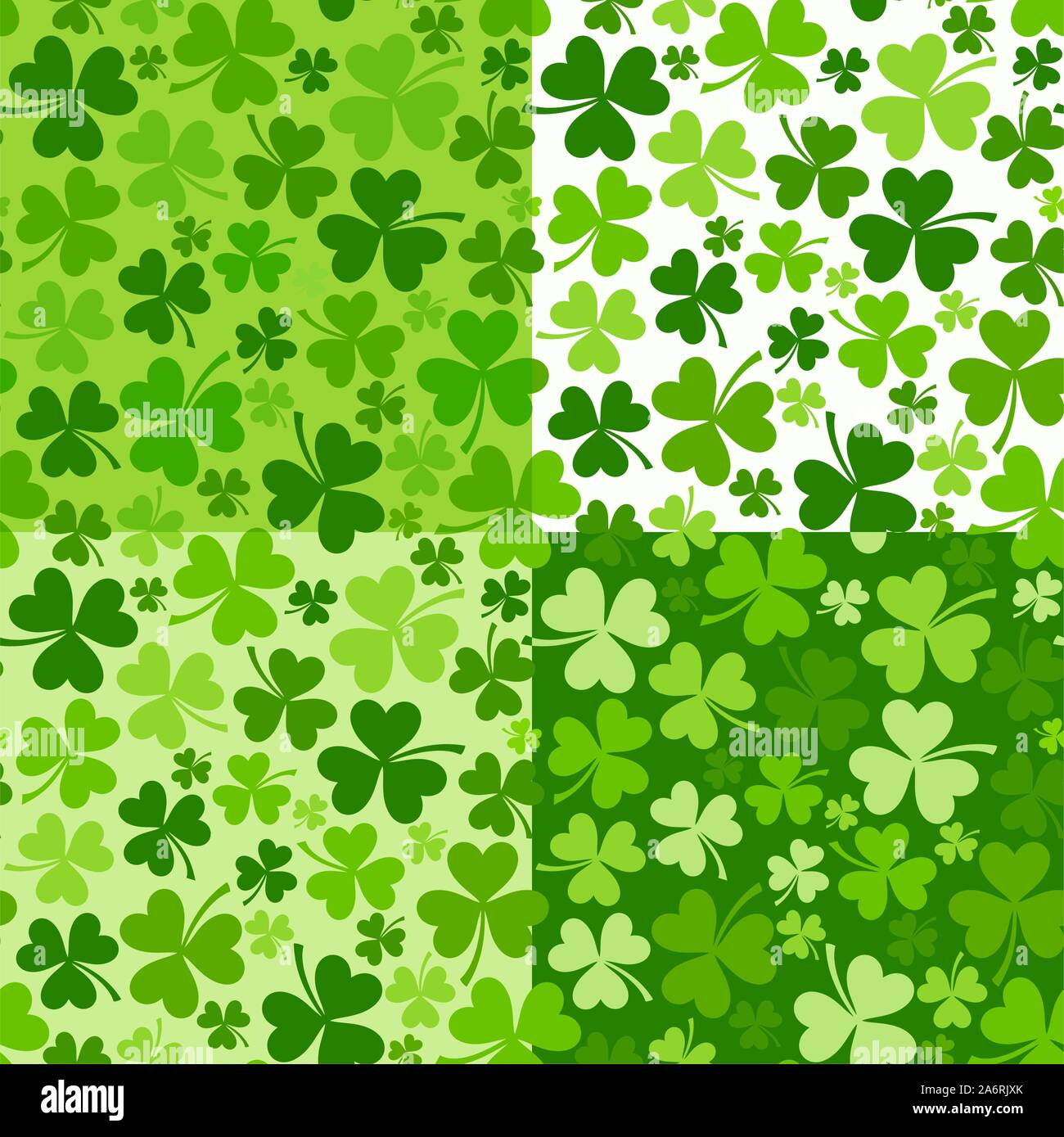Four cloverleaf leaves Stock Vector Images - Alamy