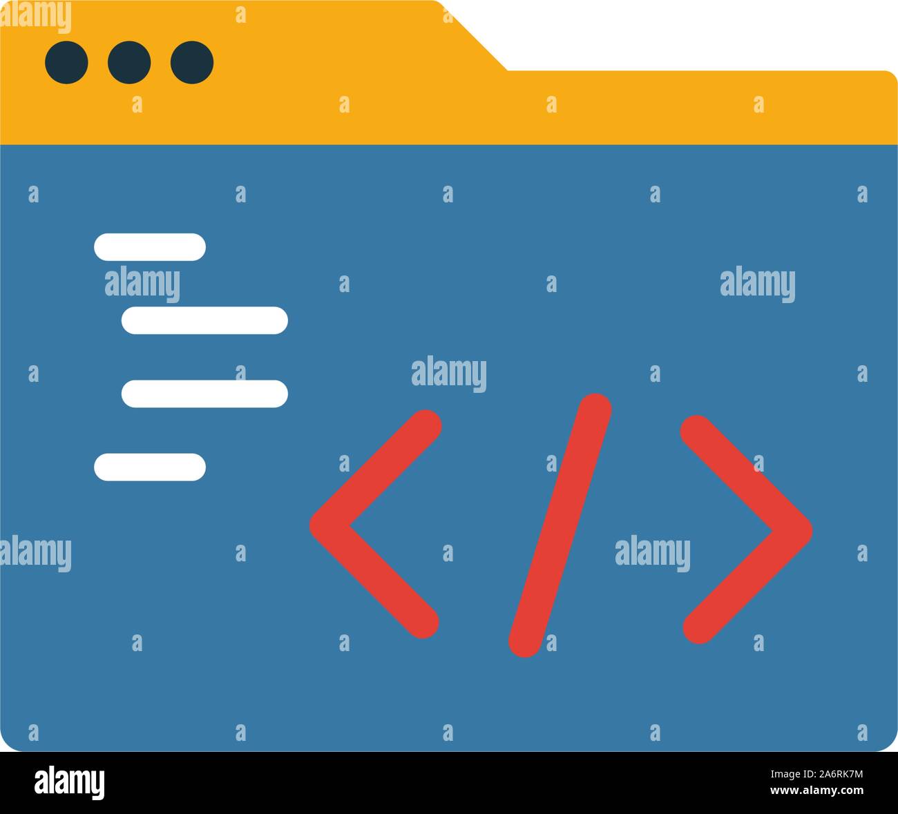 Coding icon. Simple flat element from design ui and ux collection ...