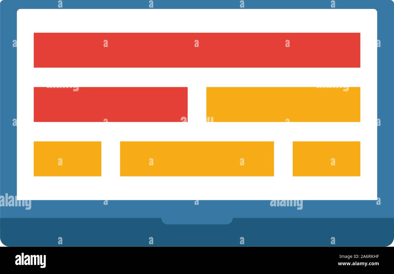 Fluid Grid icon. Simple flat element from design ui and ux collection ...