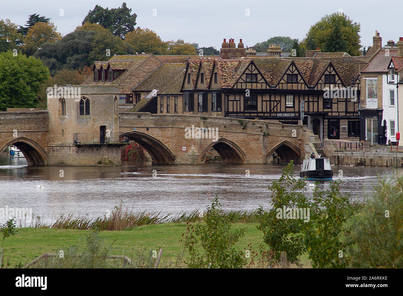 St. Ives Bridge over The Great River Ouse Stock Photo - Alamy