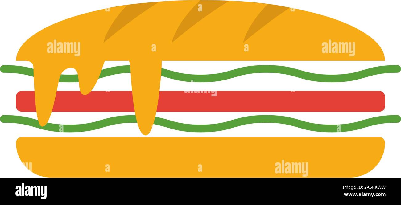 Sandwich icon. Simple flat element from fastfood collection. Creative ...