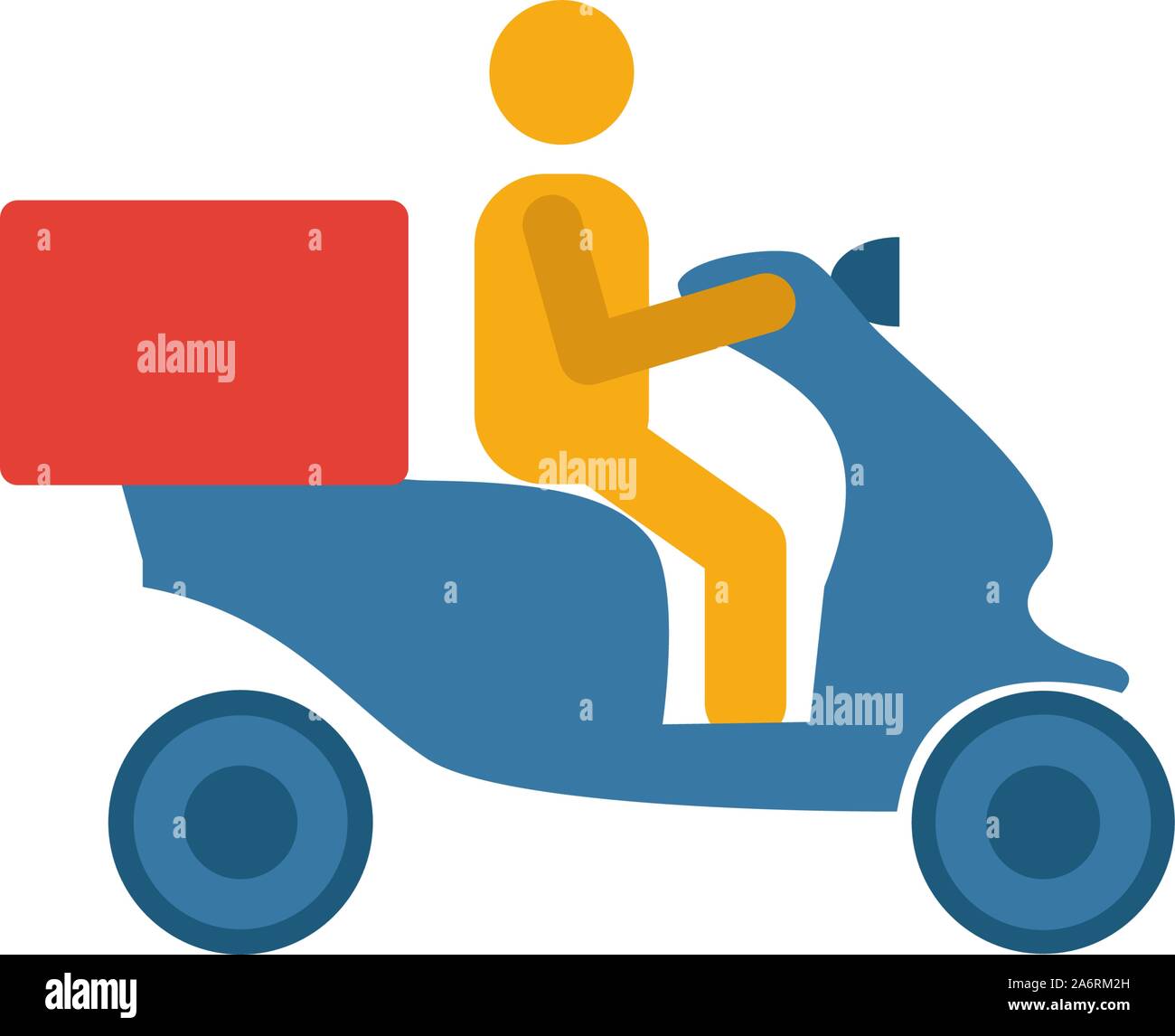 Moped Food Delivery icon. Simple flat element from fastfood collection ...