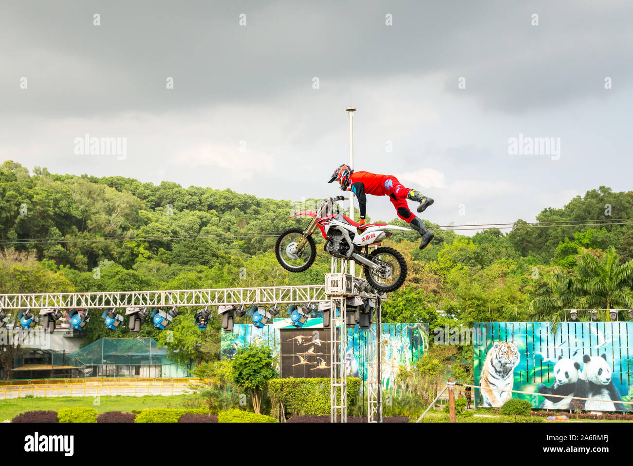 Professional moto cross biker jumps hi-res stock photography and images ...