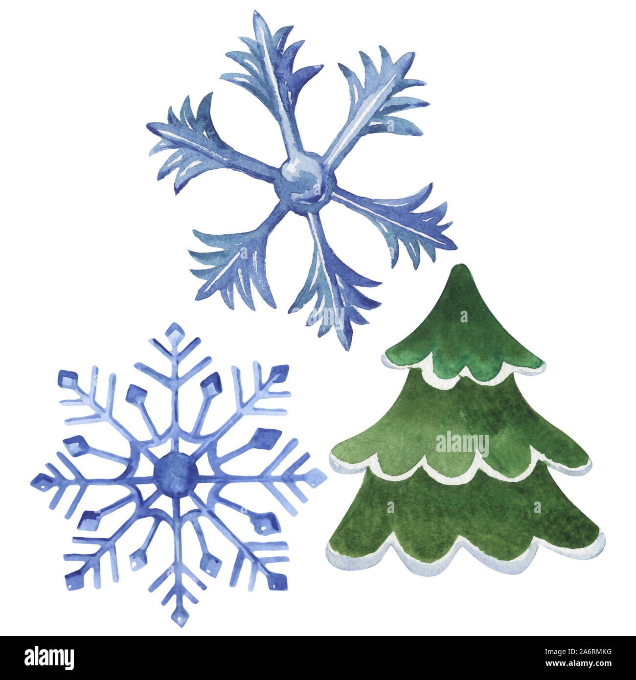 Christmas winter holiday symbol isolated. Watercolor background ...