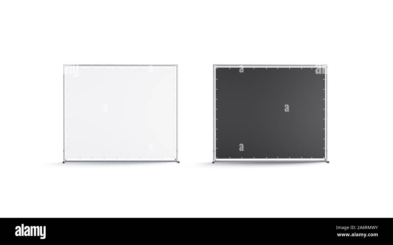 Blank black and white press wall mock up, front view Stock Photo - Alamy