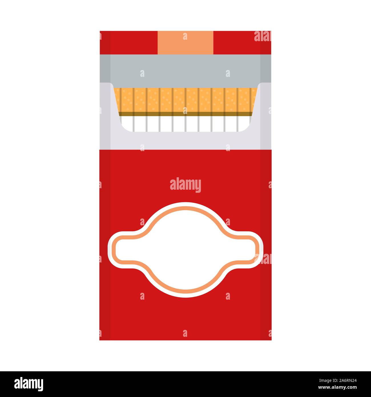 Cigarette box vector icon cardboard package. Carton design tobacco ...