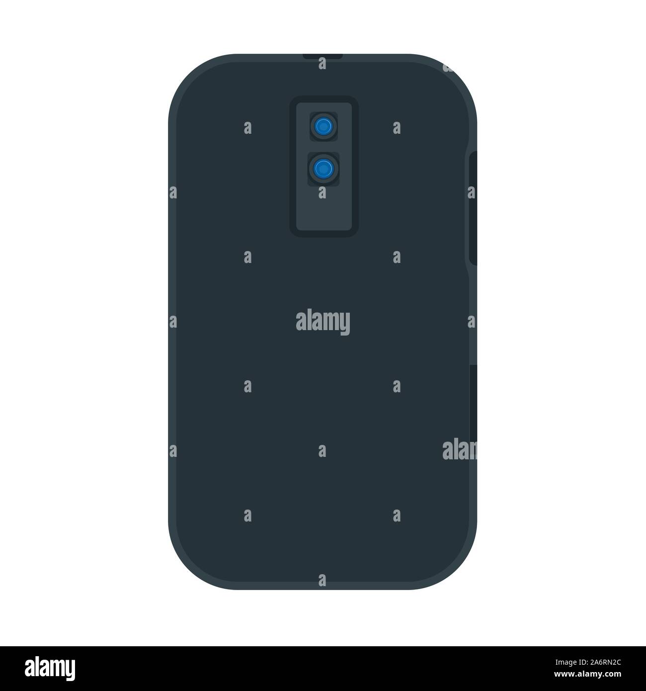 Smartphone back view vector icon device. Mobile phone technology ...