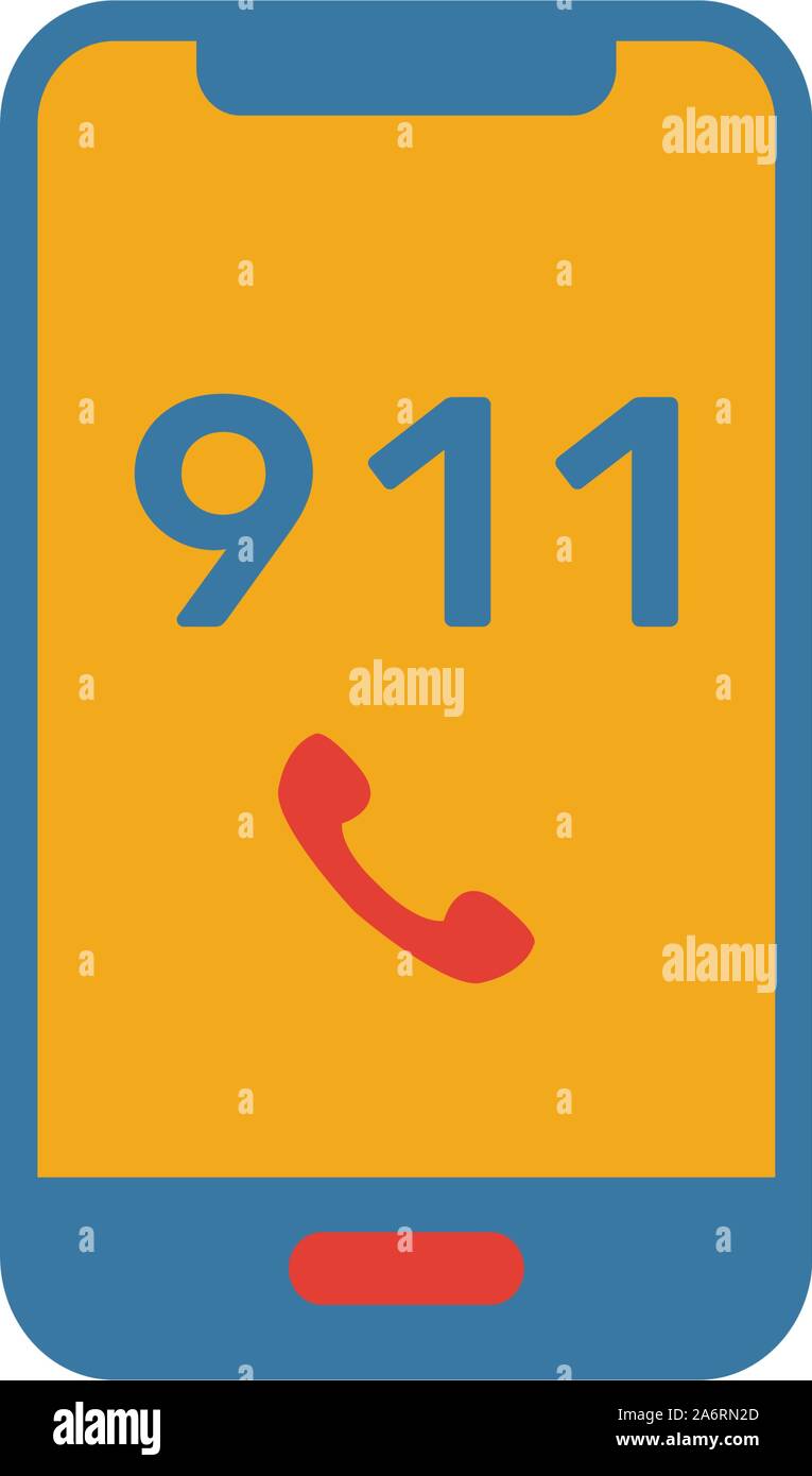 911 icon. Simple flat element from fire safety collection. Creative 911 ...