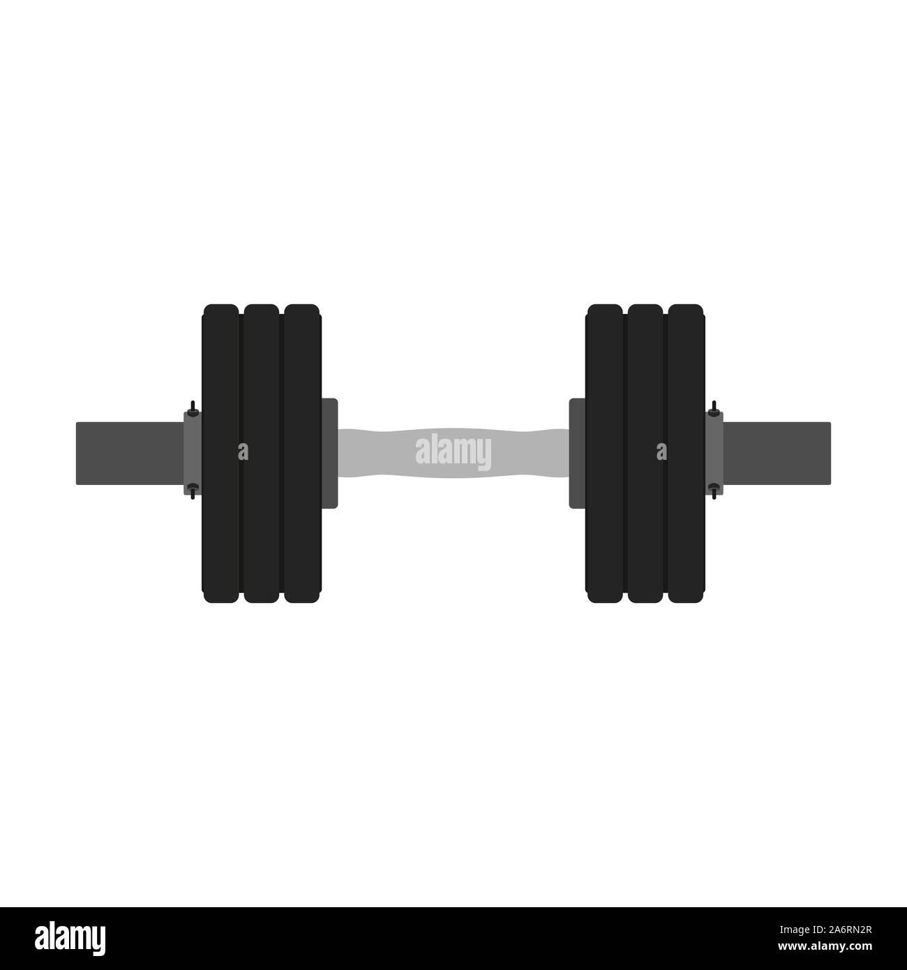 Dumbbell Fitness Weight Bodybuilding Vector Flat Icon Gym Exercise
