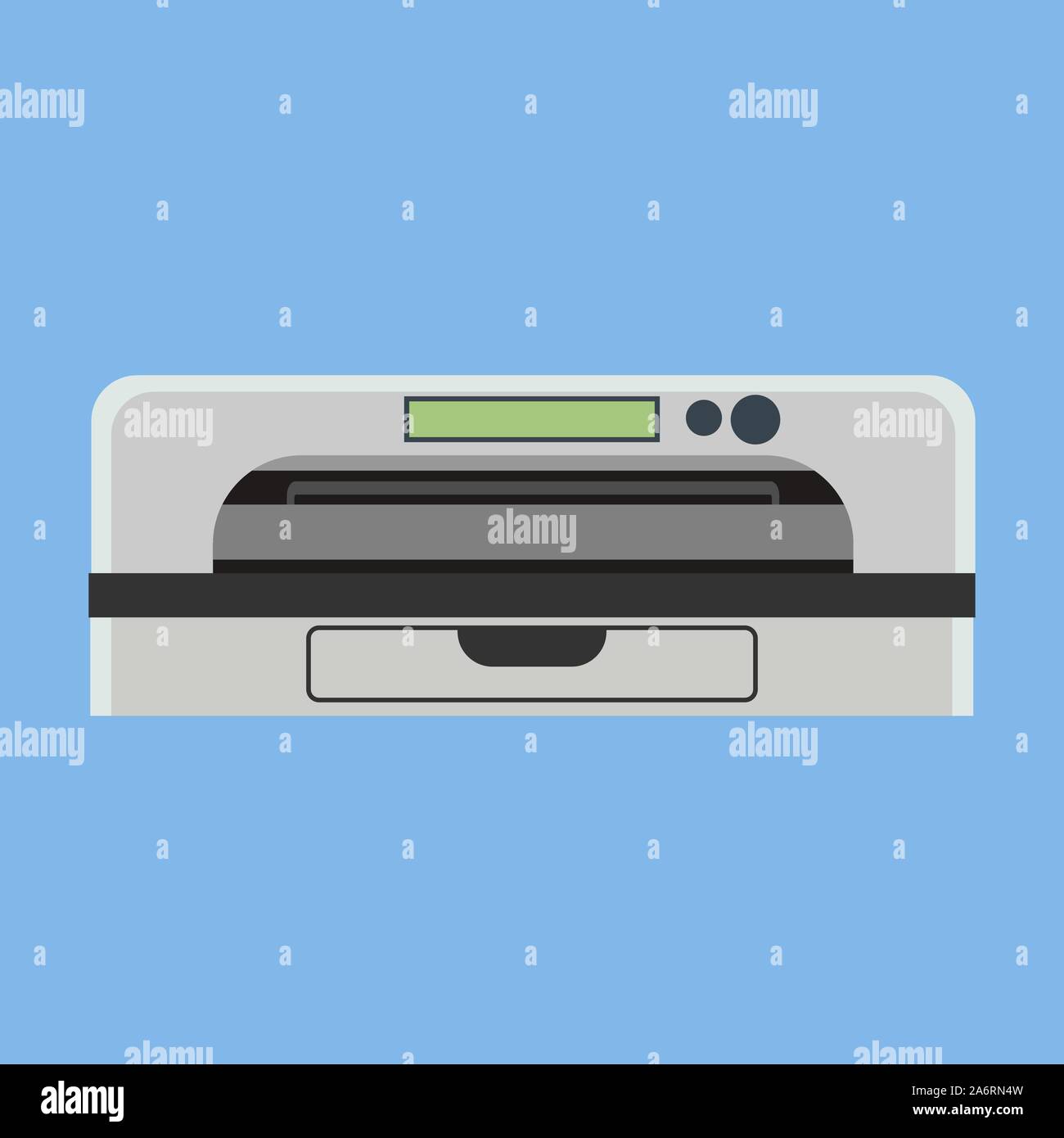 Printer office machine vector icon device design. Graphic digital ink ...