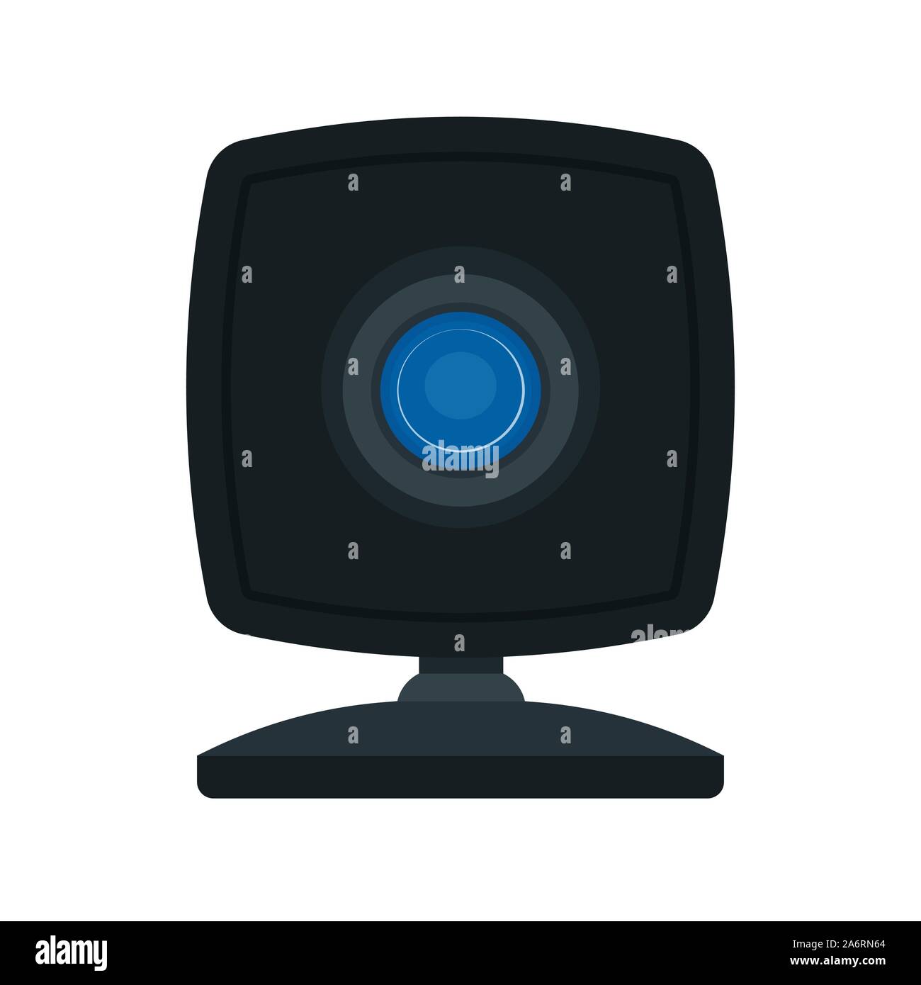 Web camera front view vector icon digital technology equipment video ...