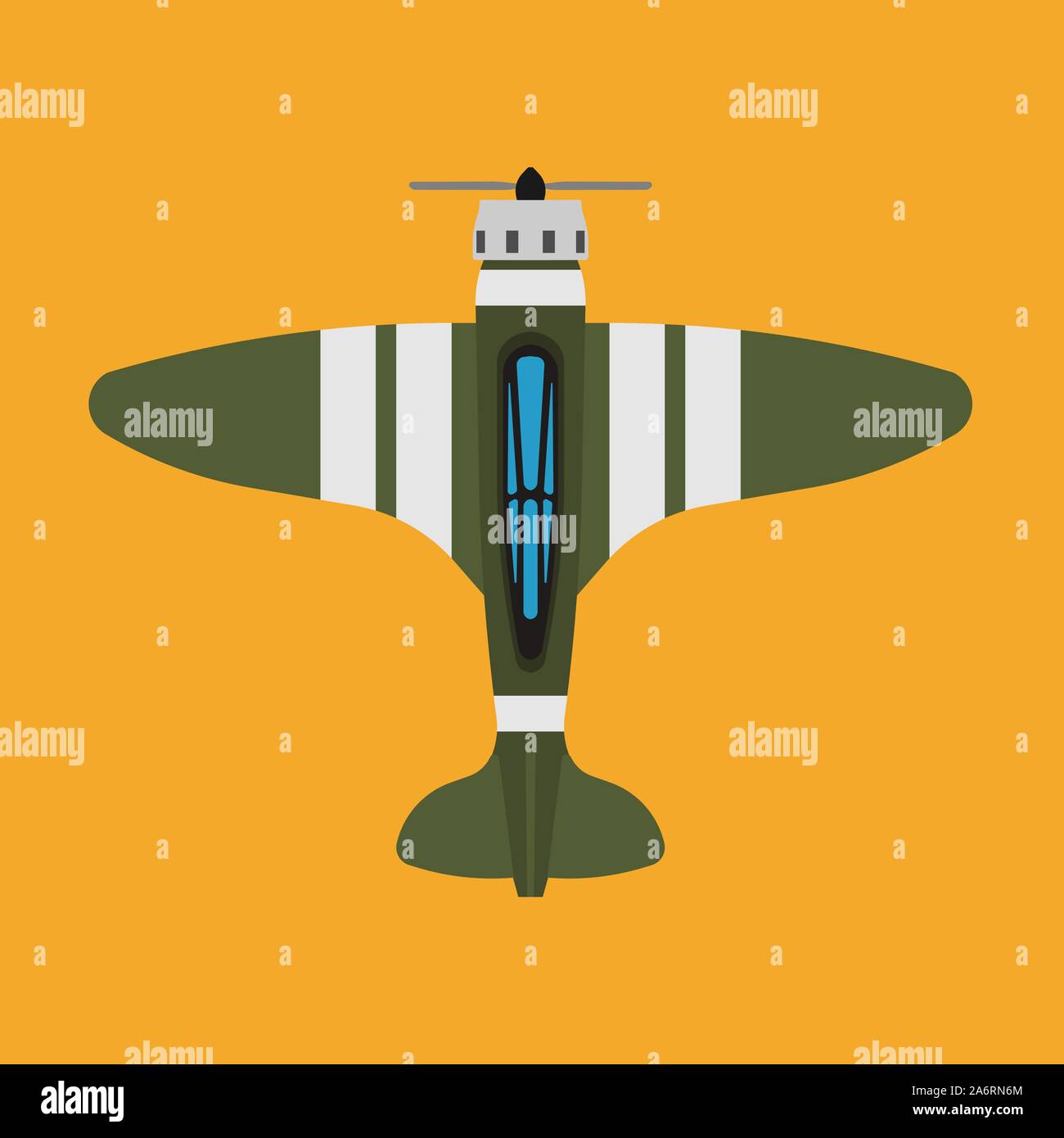 Plane top view vector aircraft transportation illustration. Fly travel ...
