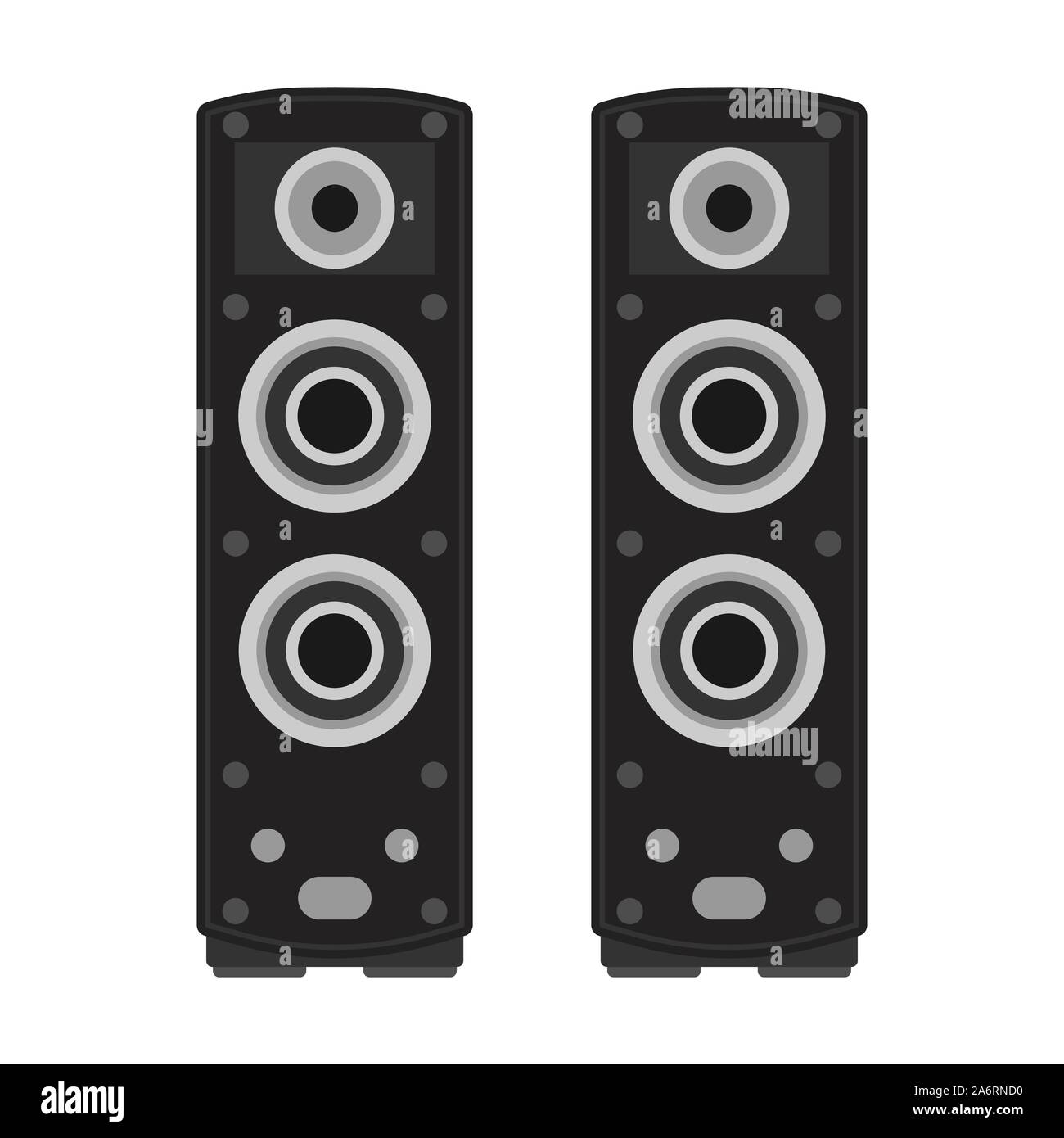 Stereo speaker vector flat icon music bass. Sound electronic equipment ...
