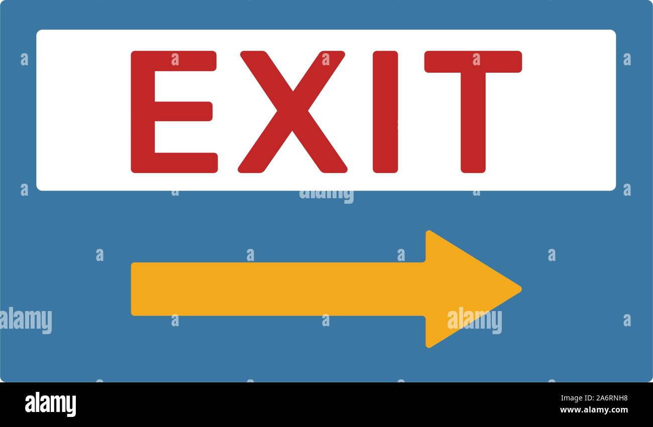 Fire Exit icon. Simple flat element from fire safety collection ...