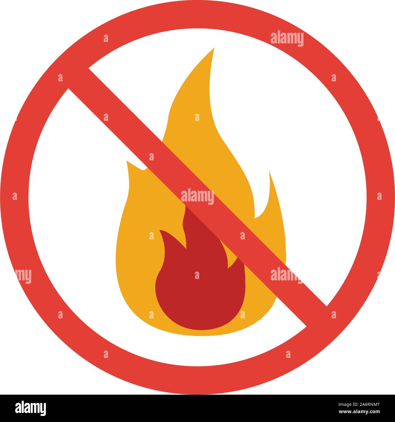 No Fire icon. Simple flat element from fire safety collection. Creative ...