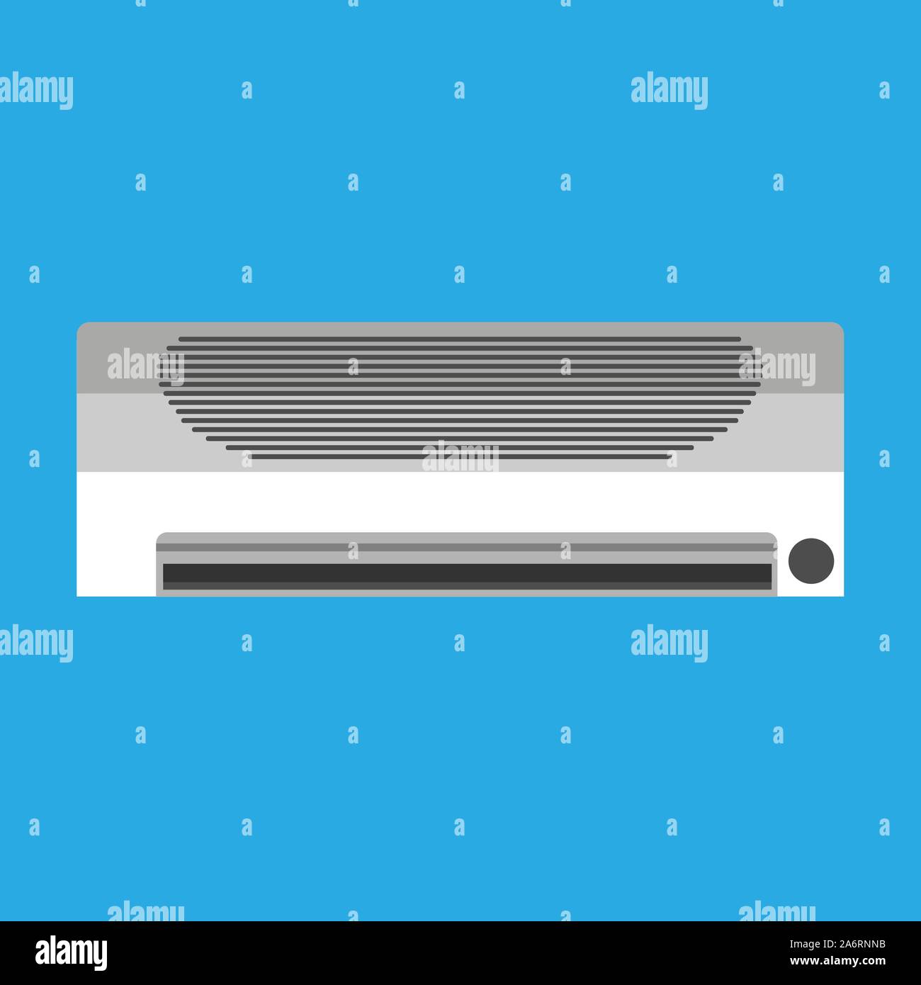 Split air conditioner vector icon climate control white. Isolated ...
