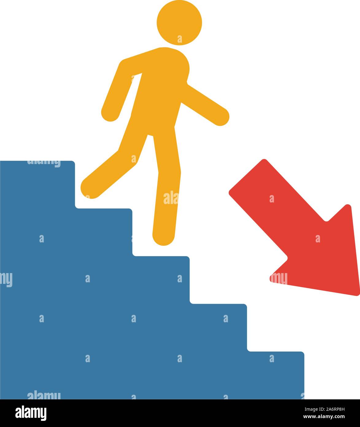 Steps icon. Simple flat element from fire safety collection. Creative ...