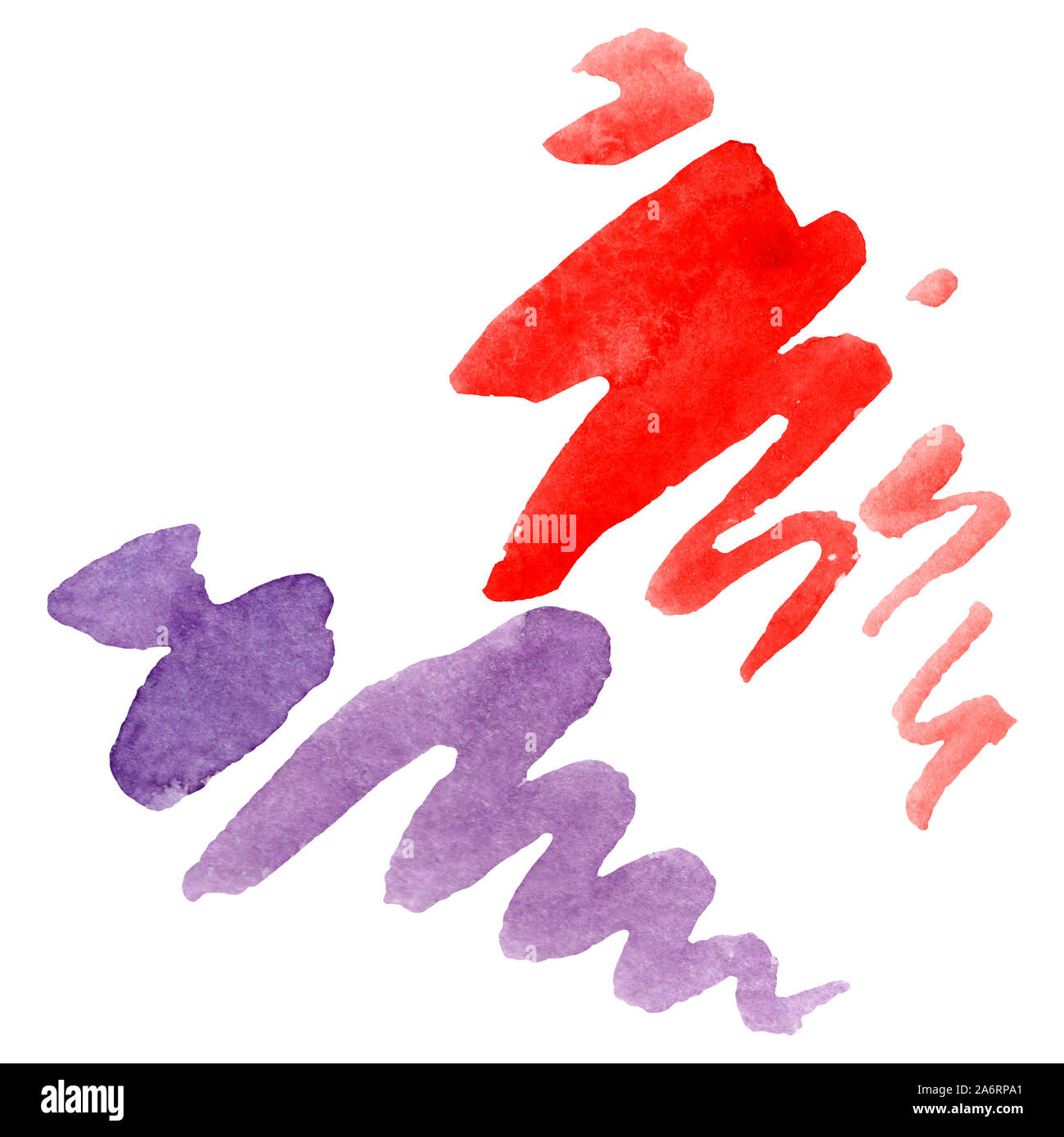 Abstract watercolor paper splash shapes. Watercolor background set ...