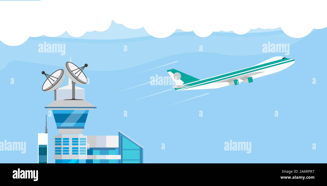 Air Traffic Control Tower Cartoon