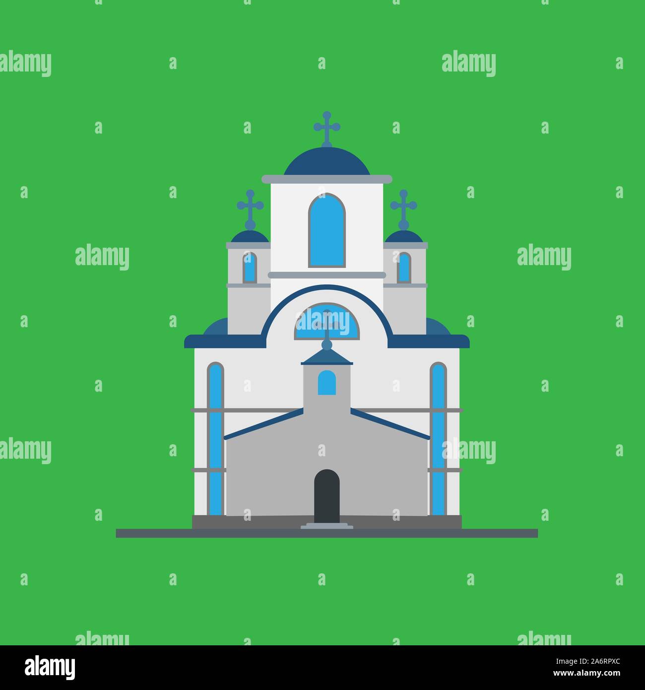 Church architecture building christian illustration vector catholic ...