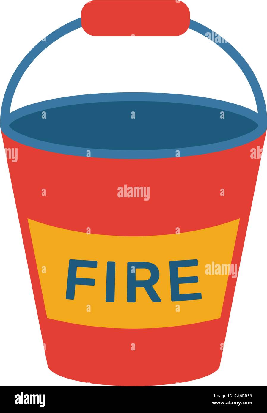 Fire Bucket icon. Simple flat element from fire safety collection ...