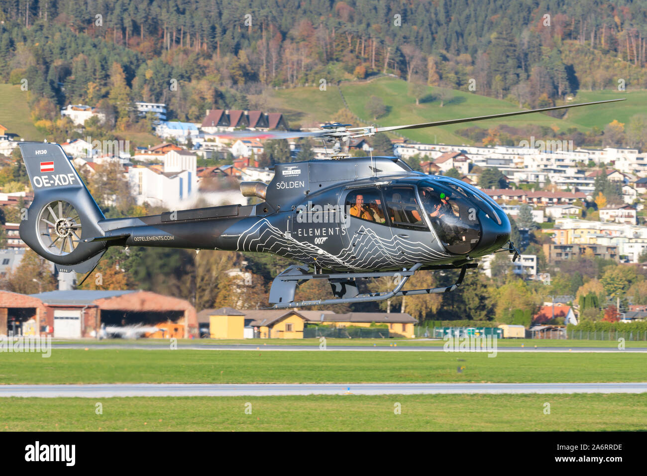 Innsbruck/Austria October 26, 2019: Eurocopter EC-130 T2 Heli Tirol at ...