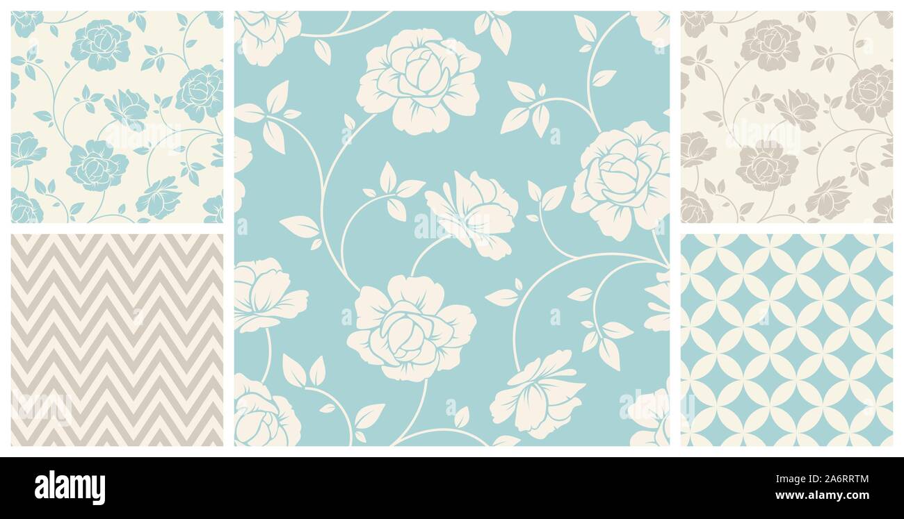 Blue Vintage Floral Tumblr