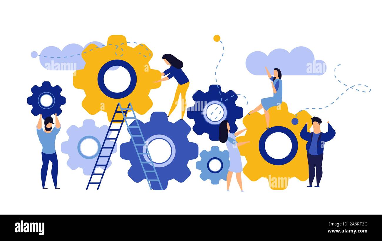 Cooperation organization mechanism management Stock Vector Images - Alamy