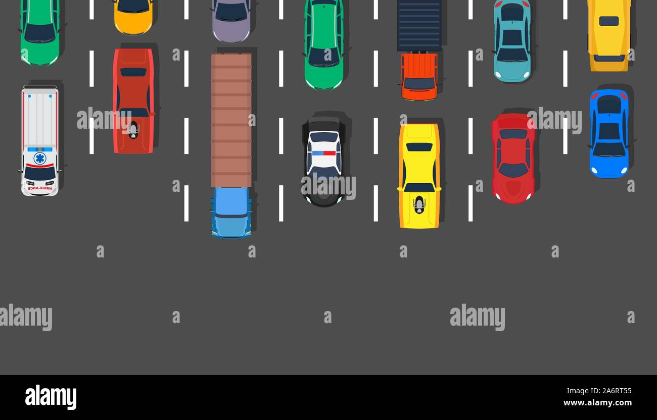 Road Top View Vector