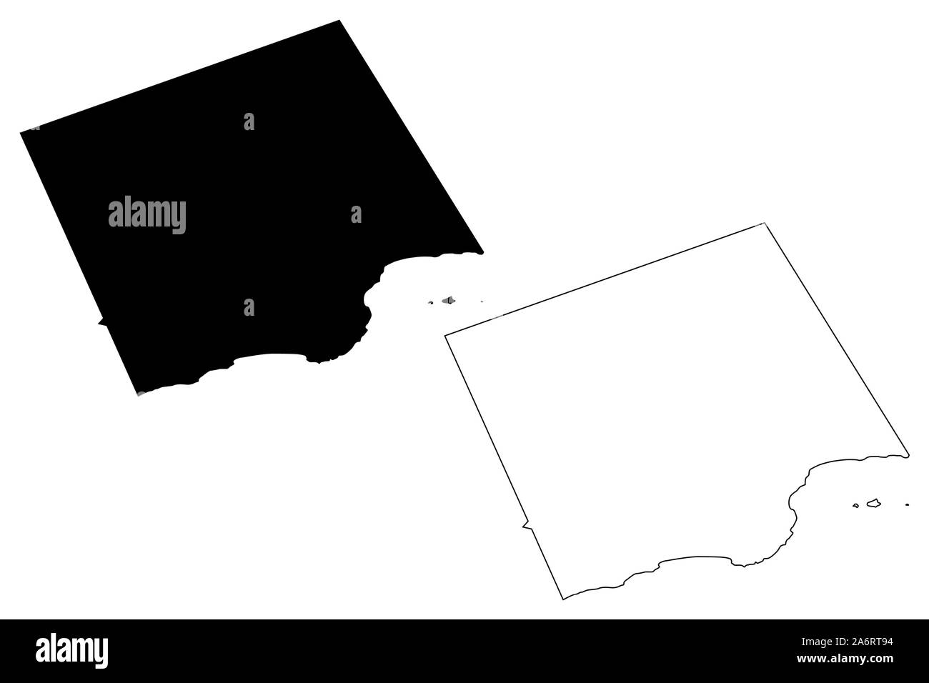 Dhofar Governorate (Sultanate of Oman, Governorates of Oman) map vector ...