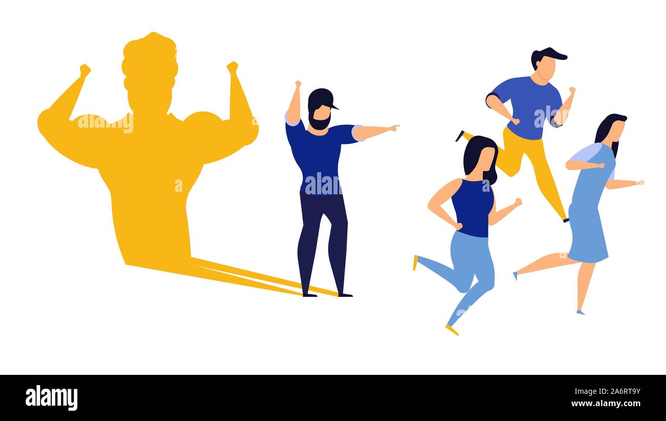 Business ambition leader man vector illustration concept. Superman cape ...