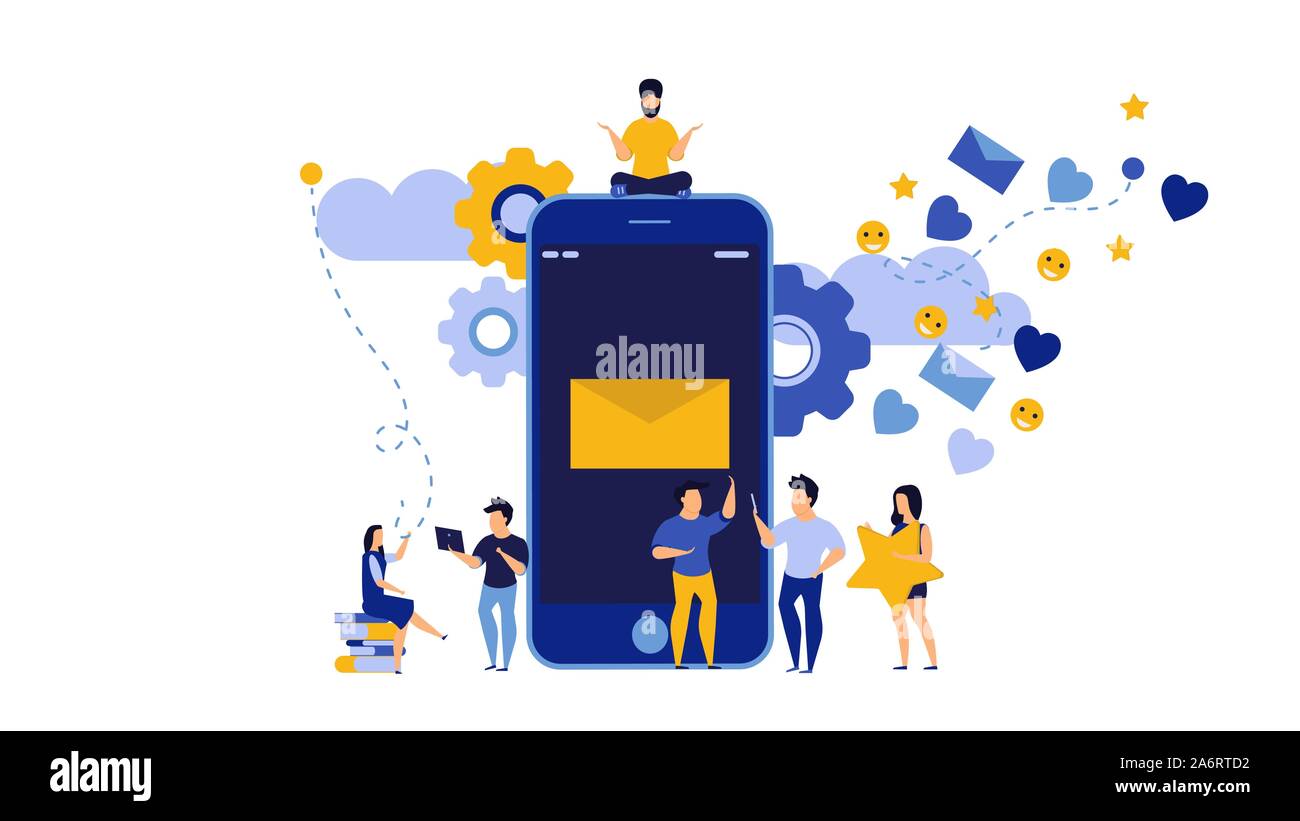 Email message man using Stock Vector Images - Alamy