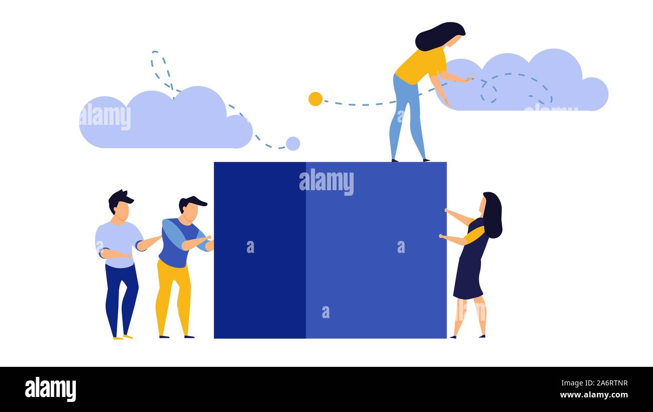 Business teamwork person vector illustration concept. Success team ...