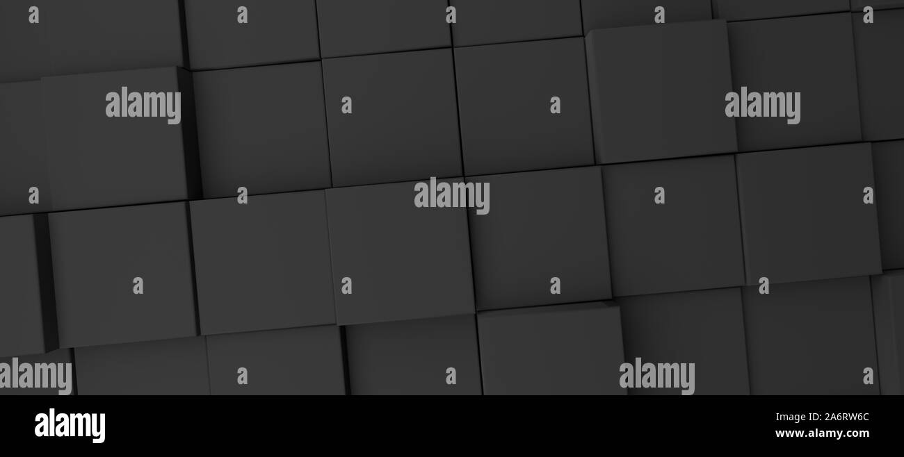 Abstract modern black cube background, 3d rendering Stock Photo - Alamy