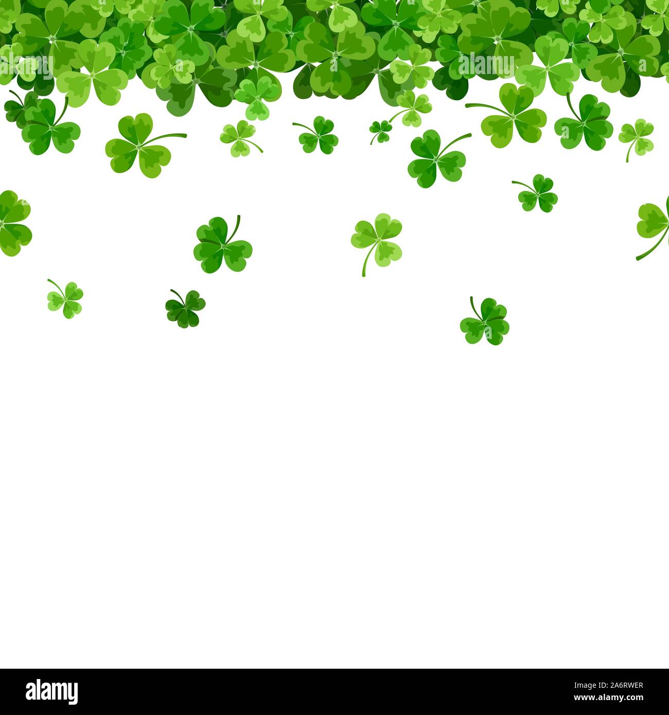 Vector St. Patrick's day horizontal seamless background with green ...