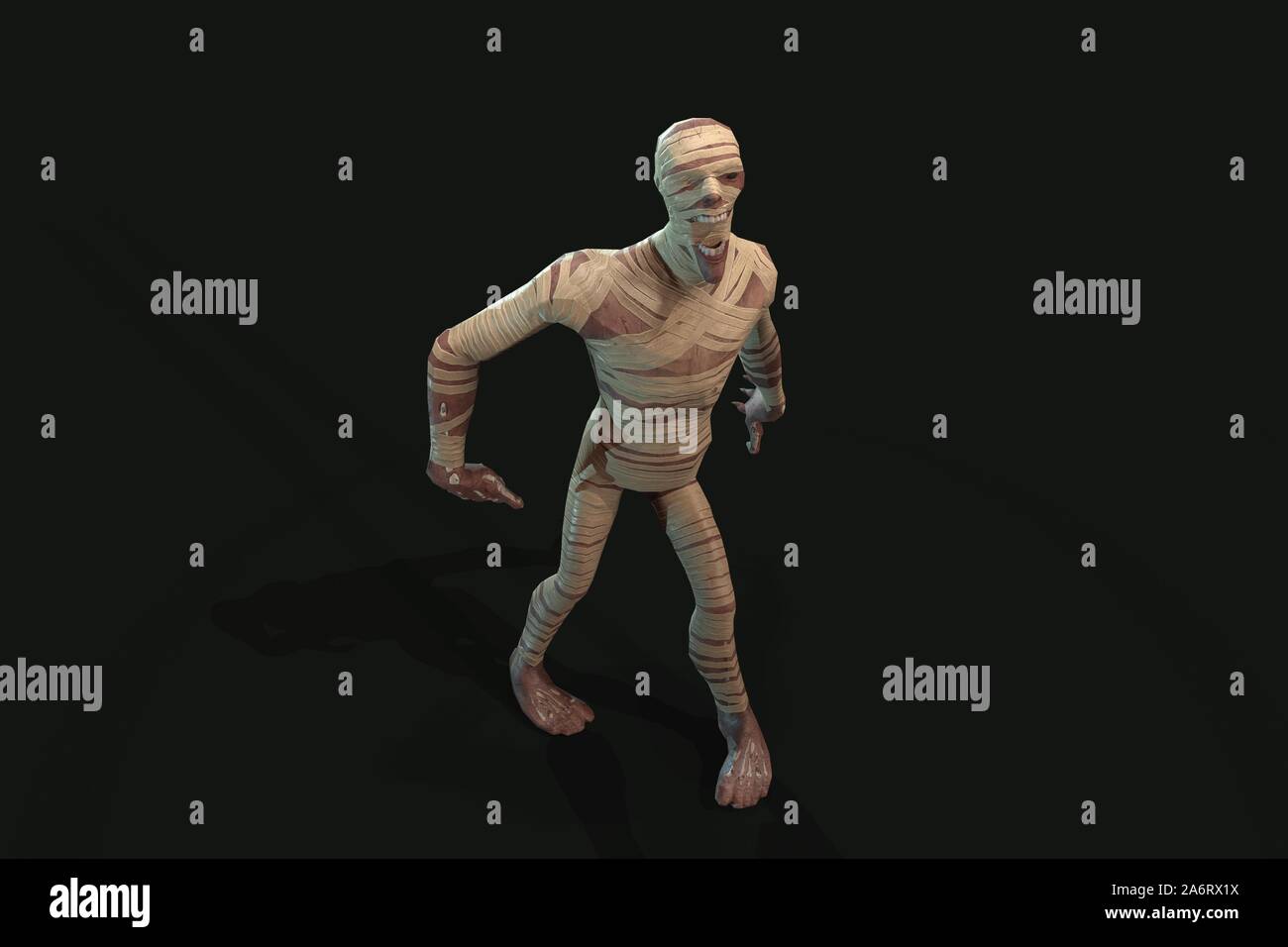 Fantasy character Mummy - 3D render, on dark background Stock Photo - Alamy